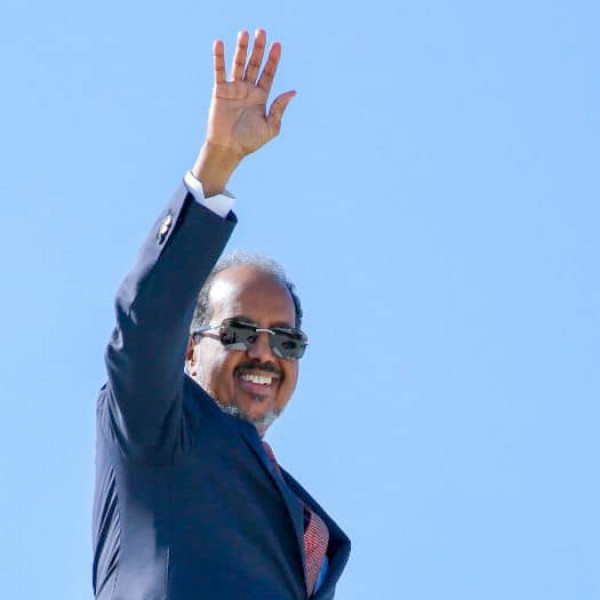 Xasan Sheekh Maxamuud oo ku wajahan magaaladda Boosaaso